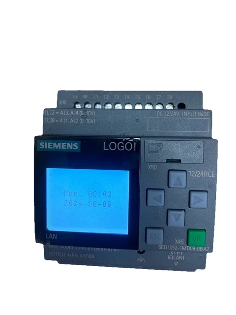 SIEMENS LOGO 8 - 12/24RCE Logikmodul - 6ED1052-1MD08-0BA2 EUR 66,00 ...