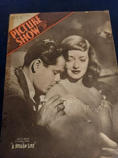 RARE PICTURE SHOW Magazine 25 JANUARY 1947 Bette Davis Glenn Ford PS142 ...