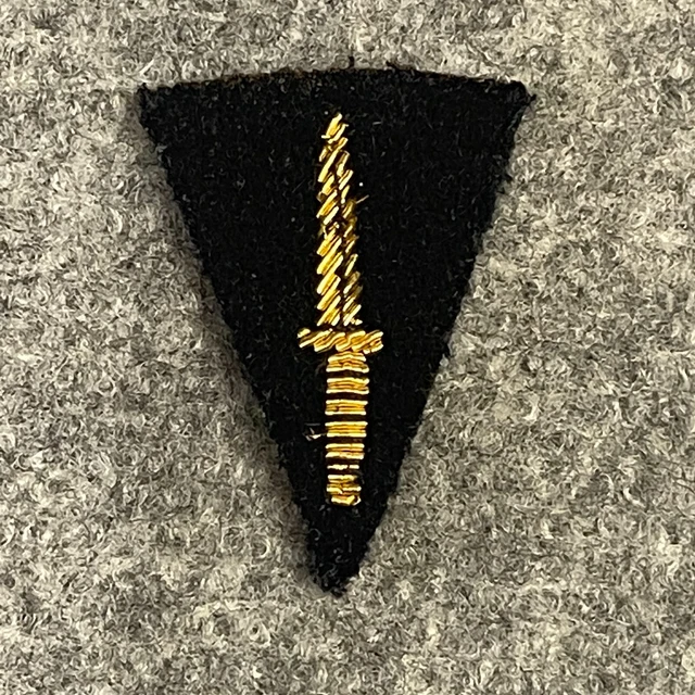 BRITISH ARMY SURPLUS Issue Bullion Wire Commando Dagger Sleeve Patch ...