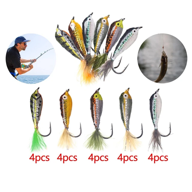 SEA FISHING FLIES for Trout Bass Fishing Jig Lure Epoxy Minnow Streamer ...
