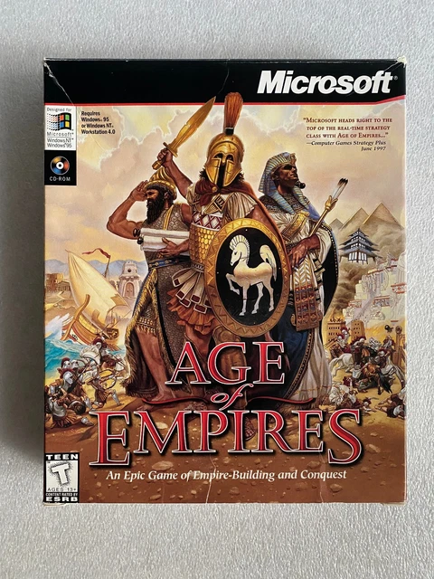 AGE OF EMPIRES & Final Conquest Expansion PC CD-ROM Big Box RTS US ...