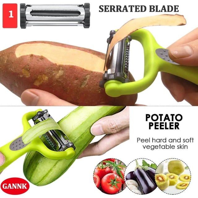 3 IN 1 Vegetable Peeler Shredder Rotatable I Y Type Potato Apple Cutter ...